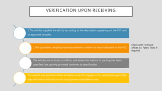 Goods inward procedure, inspection and documentation | PPTX