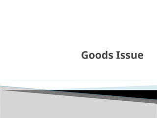 PRODUCTION PROCESS GOODS ISSUE IN SAP PP | PPT