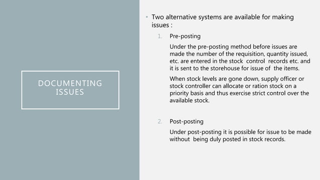 Goods issue procedure, control and documentation | PPTX | Logistics ...