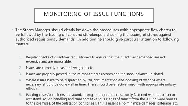 Goods issue procedure, control and documentation | PPTX | Logistics ...