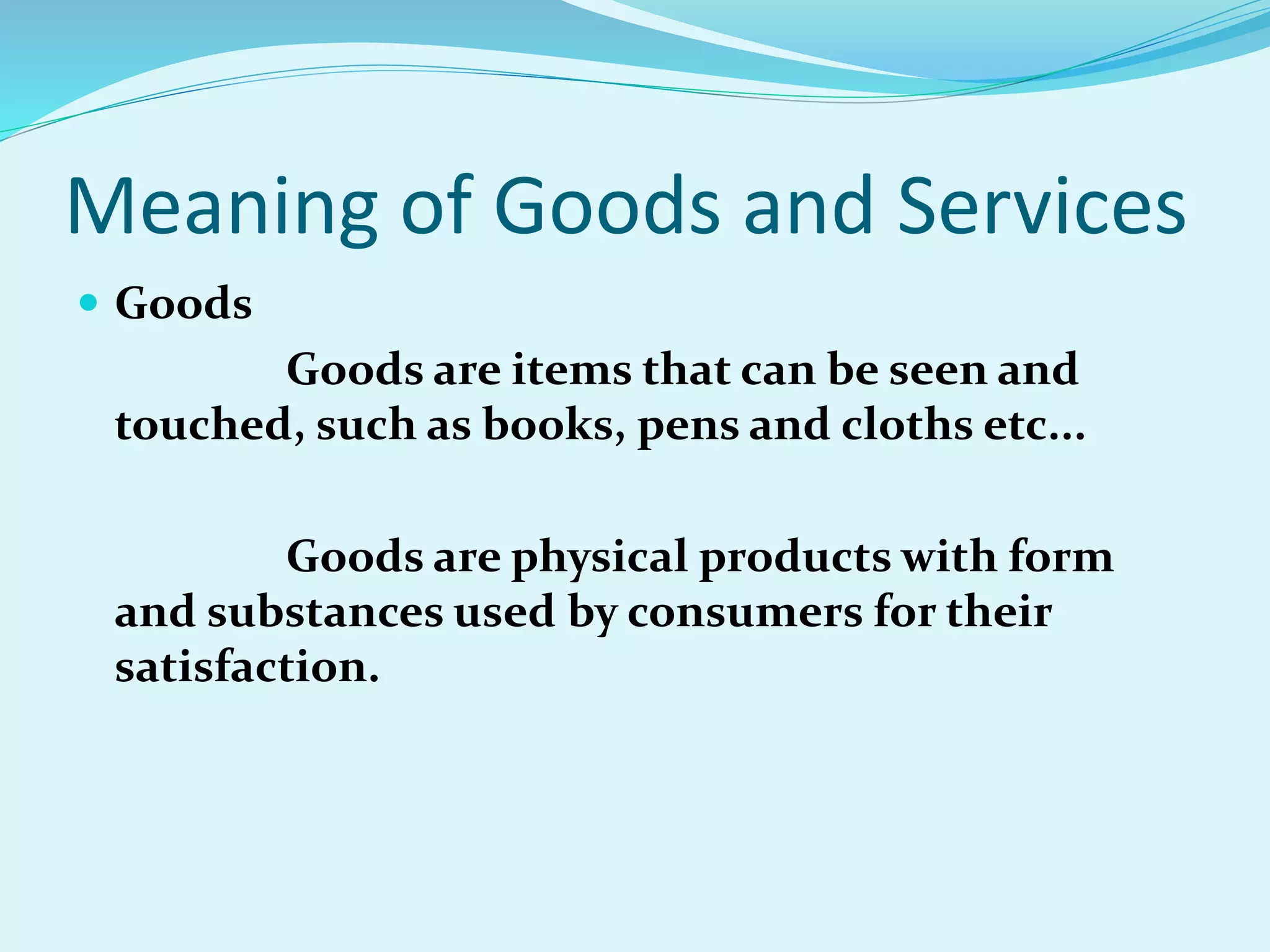 Goods and services | PPTX