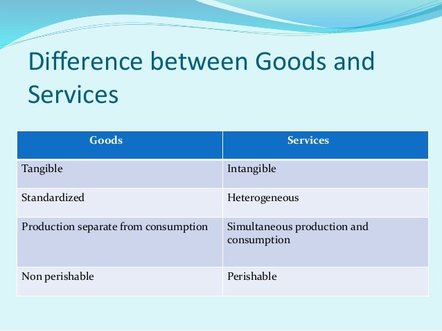 Goods and services