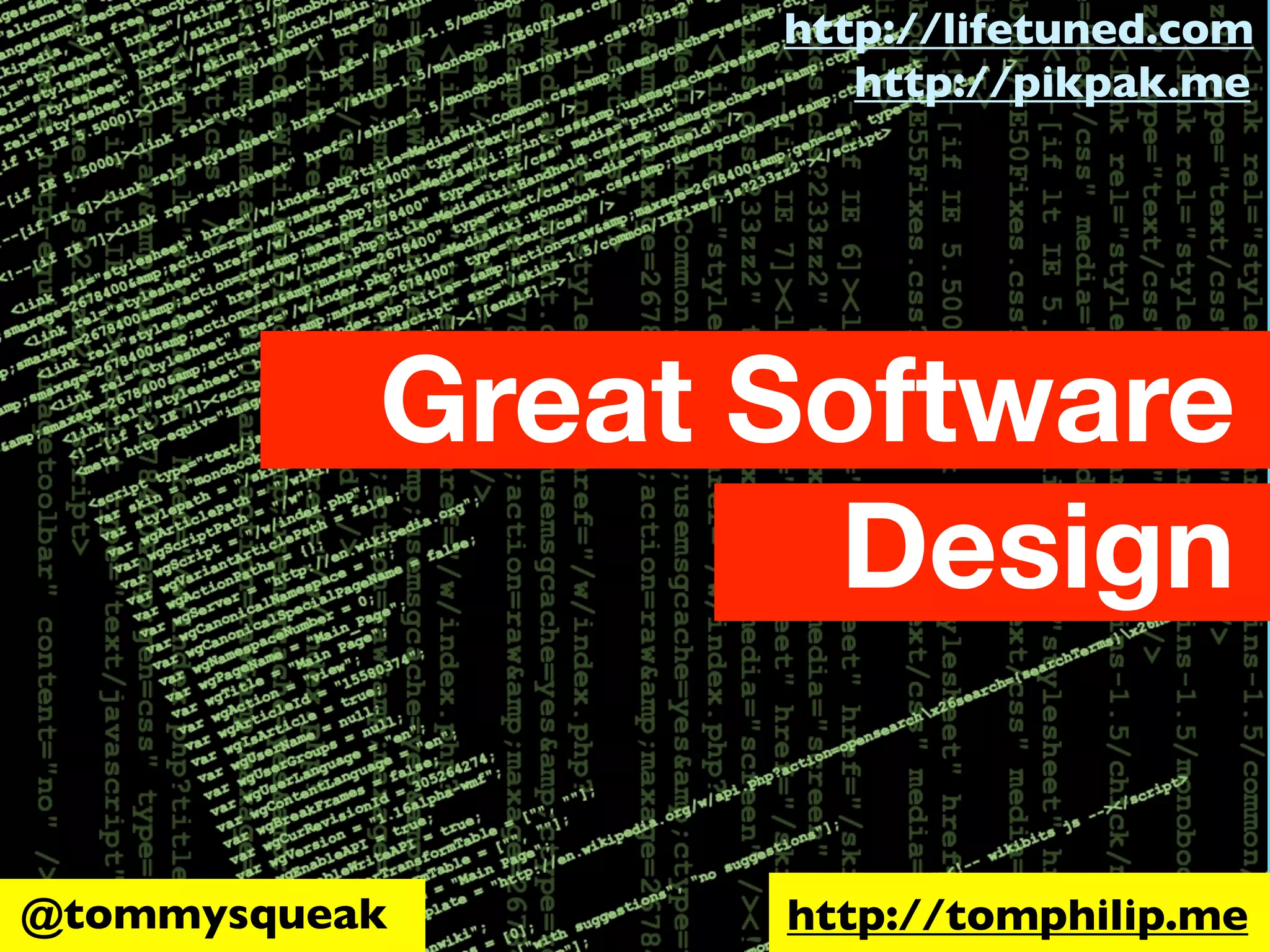 Great Software Design | PDF