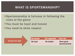 Good sportsmanship (1) | PPT