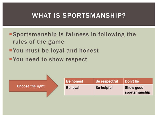 Good sportsmanship (1) | PPT