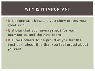 Good sportsmanship (1) | PPT