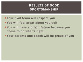 Good sportsmanship (1) | PPT