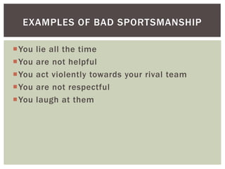 Good sportsmanship (1) | PPT
