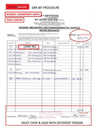 Goods receiving process1 | PDF | Logistics | Business