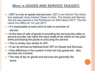 Goods & Services tax - GST | PPTX