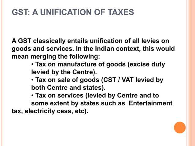 Goods & Services tax - GST | PPT