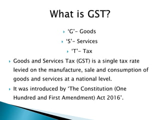 Goods & services tax (gst) | PPTX