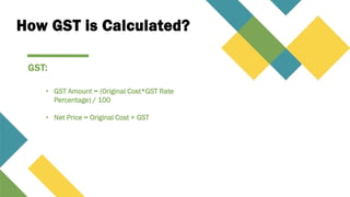 Presentation on GOODS & SERVICE TAX (GST) | PDF
