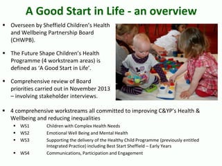 Work programme 1: A Good Start in Life | PPT