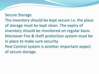 Good storage practices | PPTX