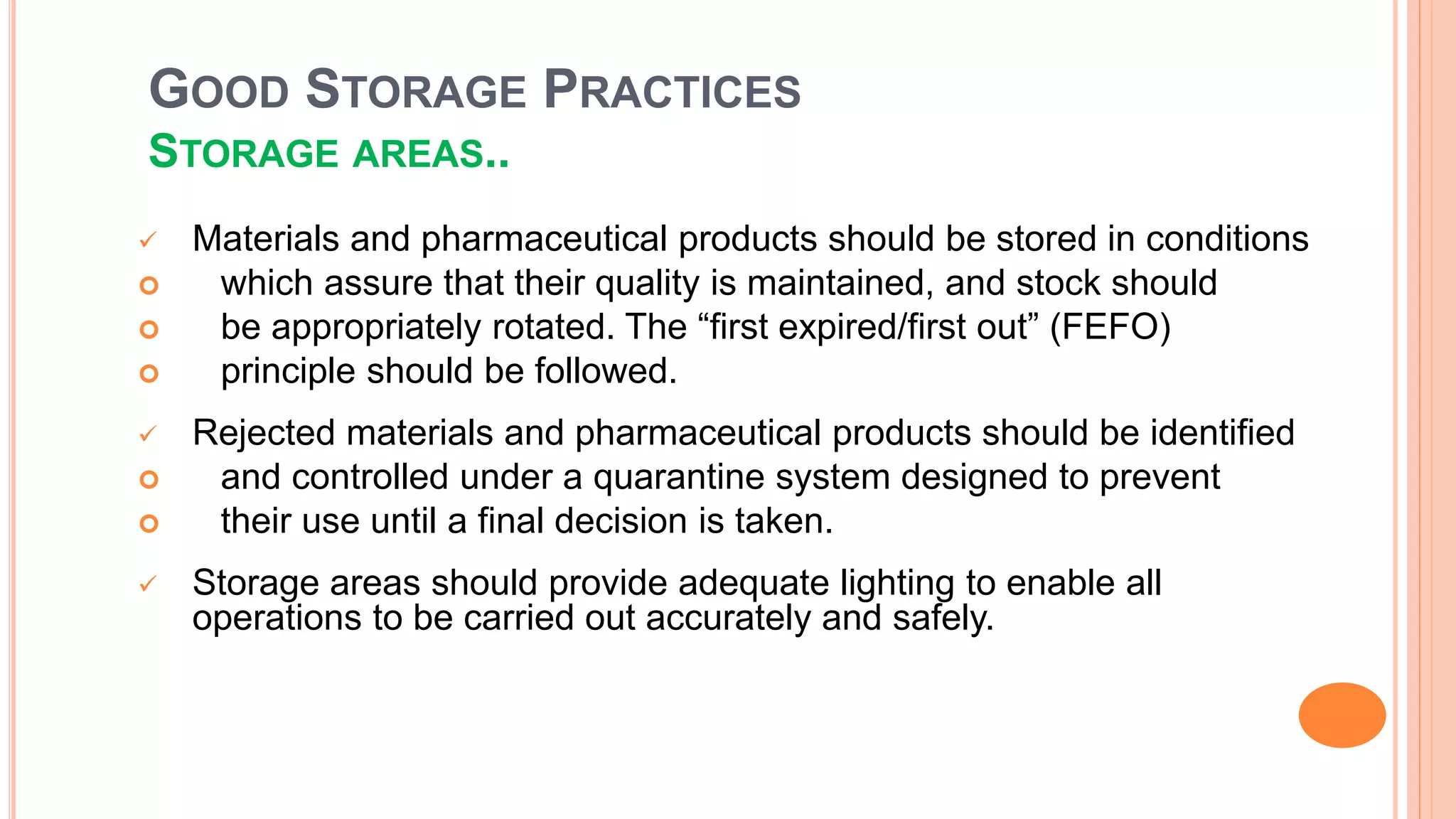 Good storage practices | PPTX