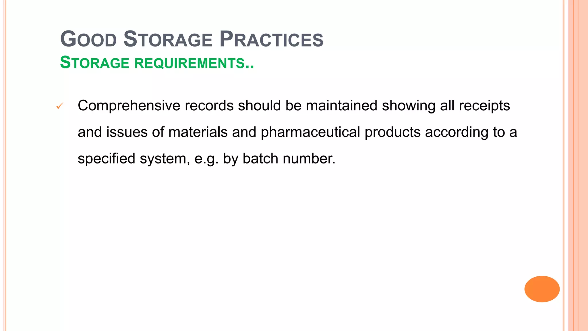 Good storage practices | PPTX