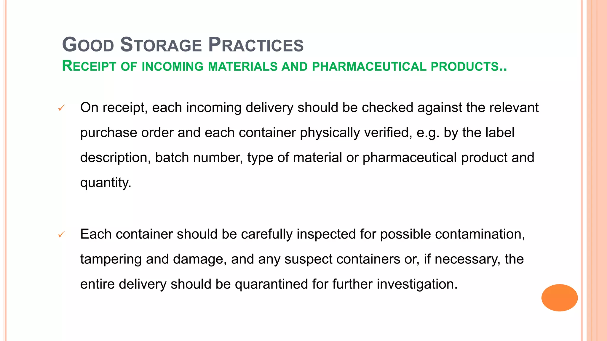 Good storage practices | PPTX