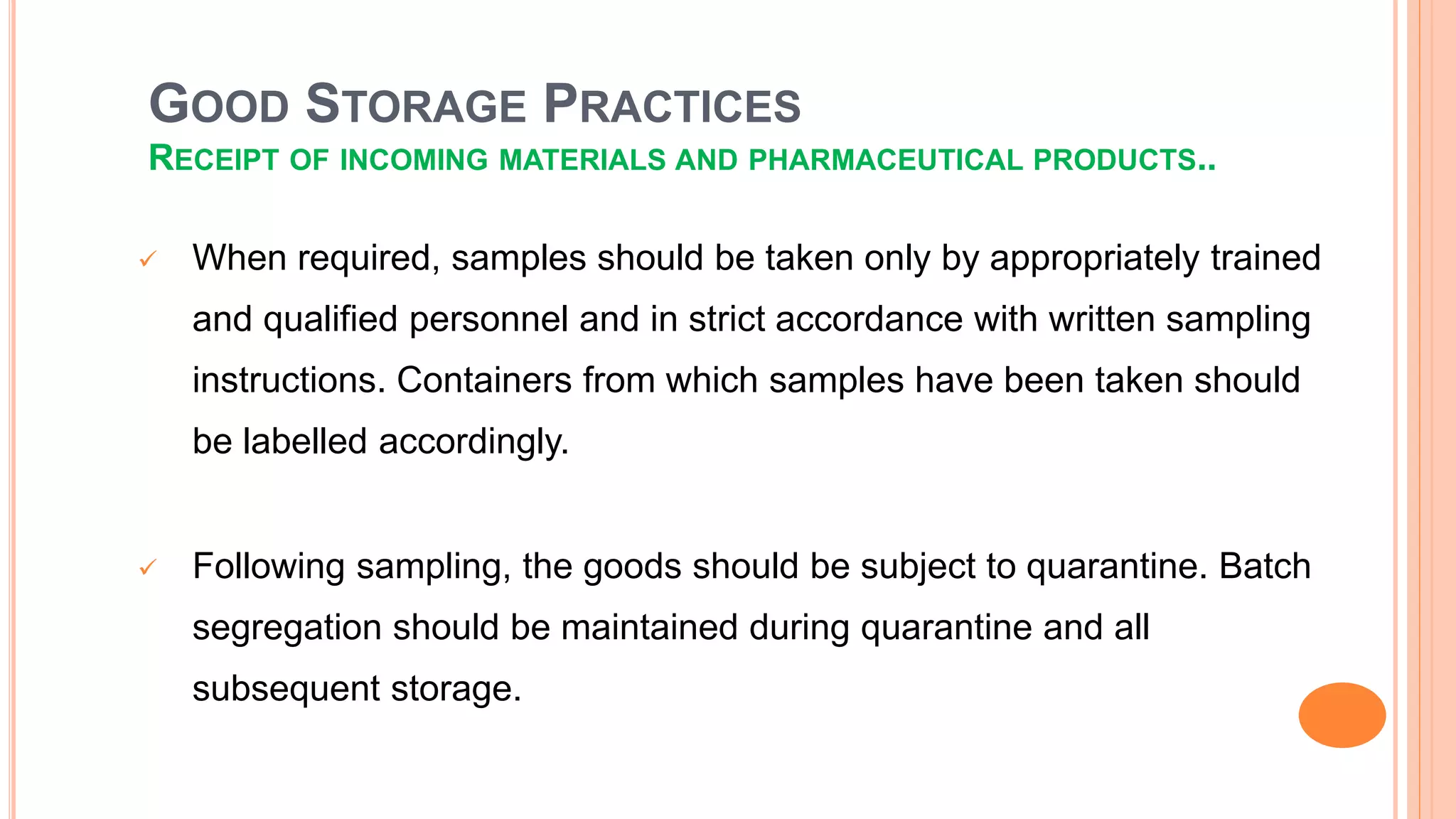 Good storage practices | PPTX