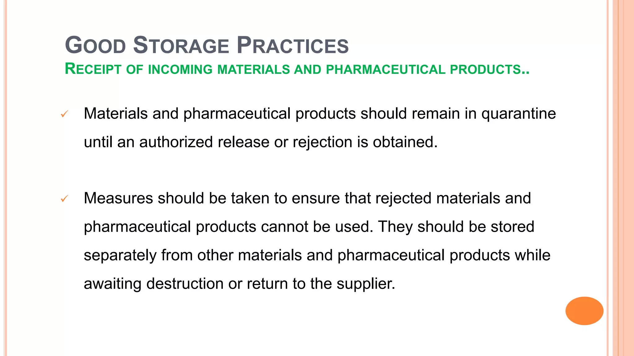 Good storage practices | PPTX