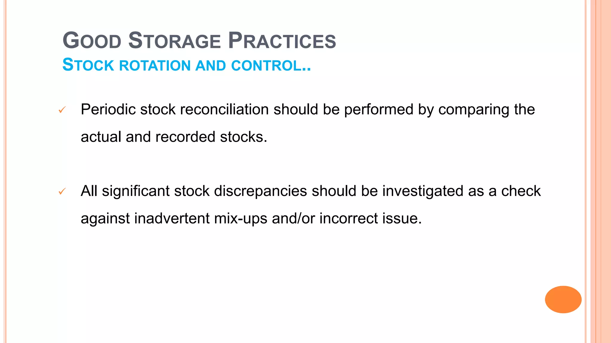 Good storage practices | PPTX