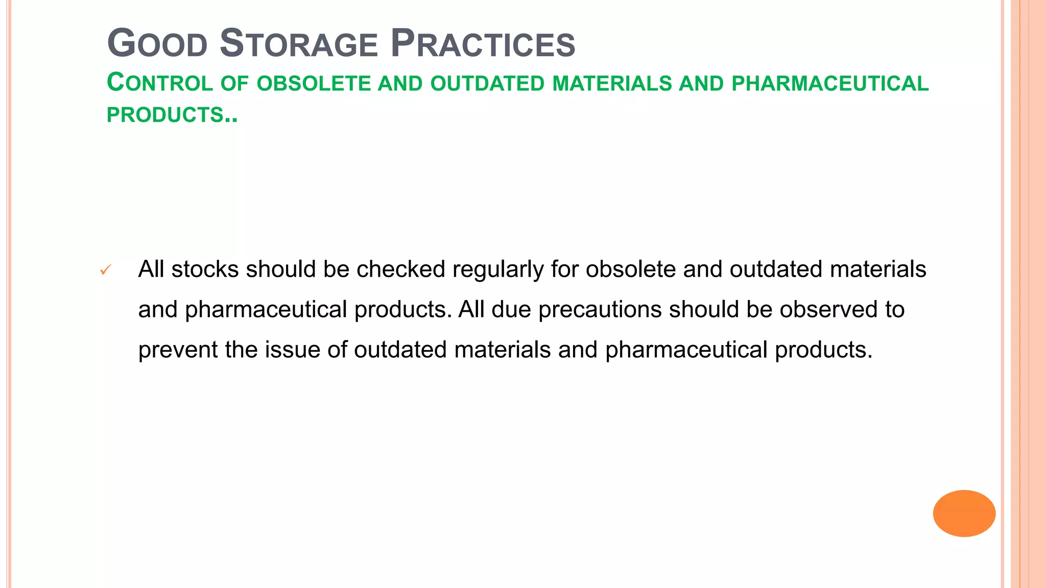 Good storage practices | PPTX