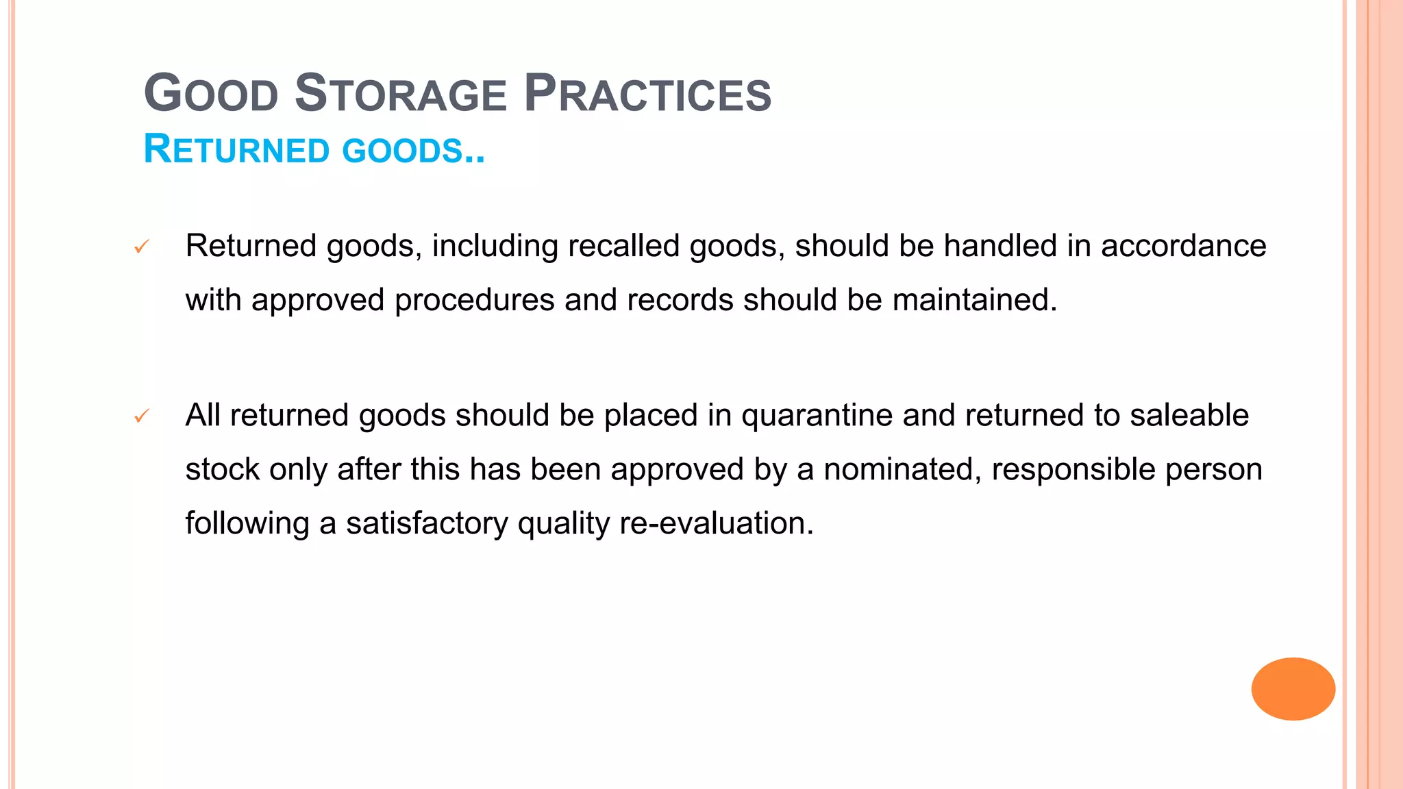 Good storage practices | PPTX