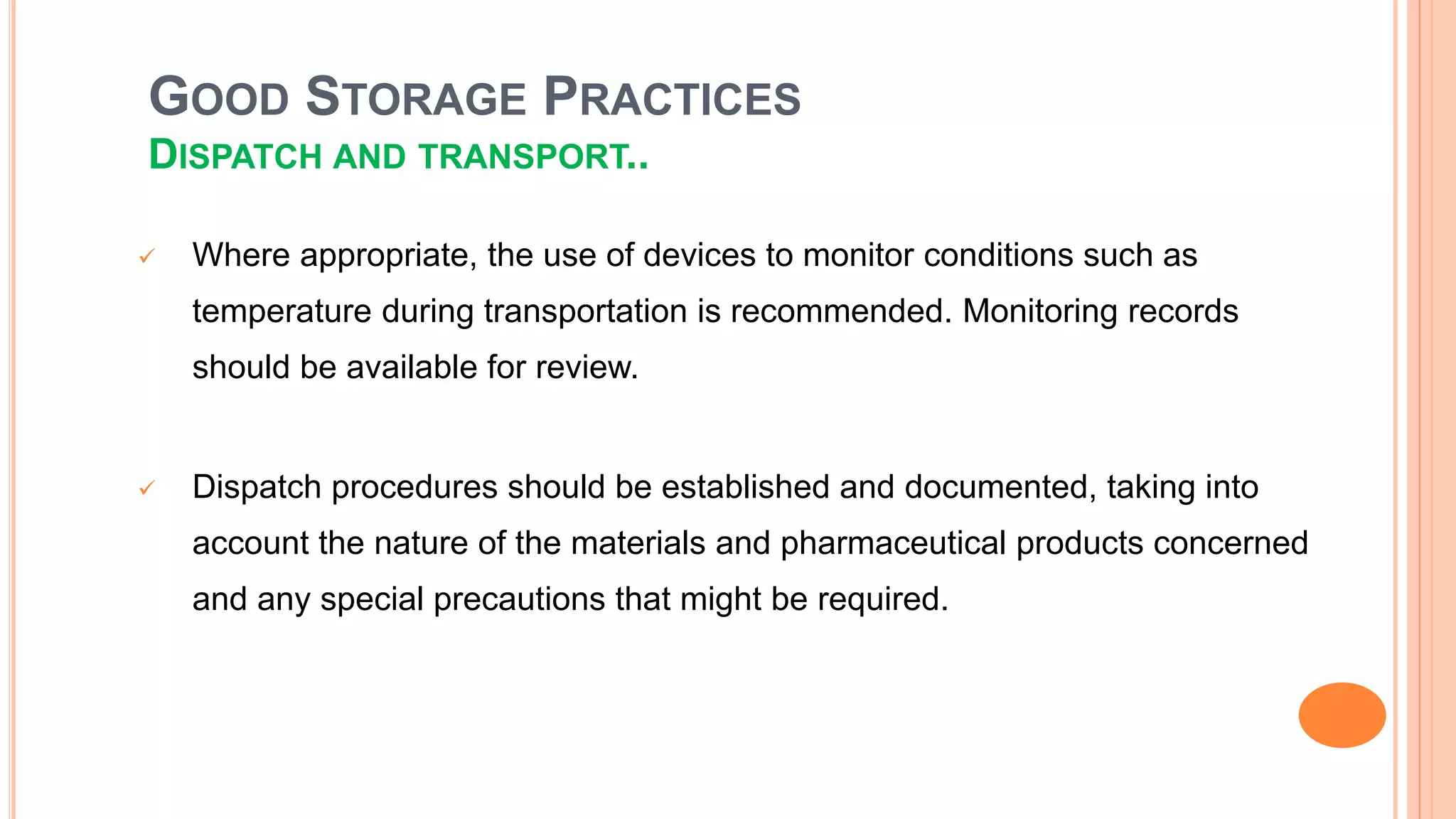 Good storage practices | PPTX
