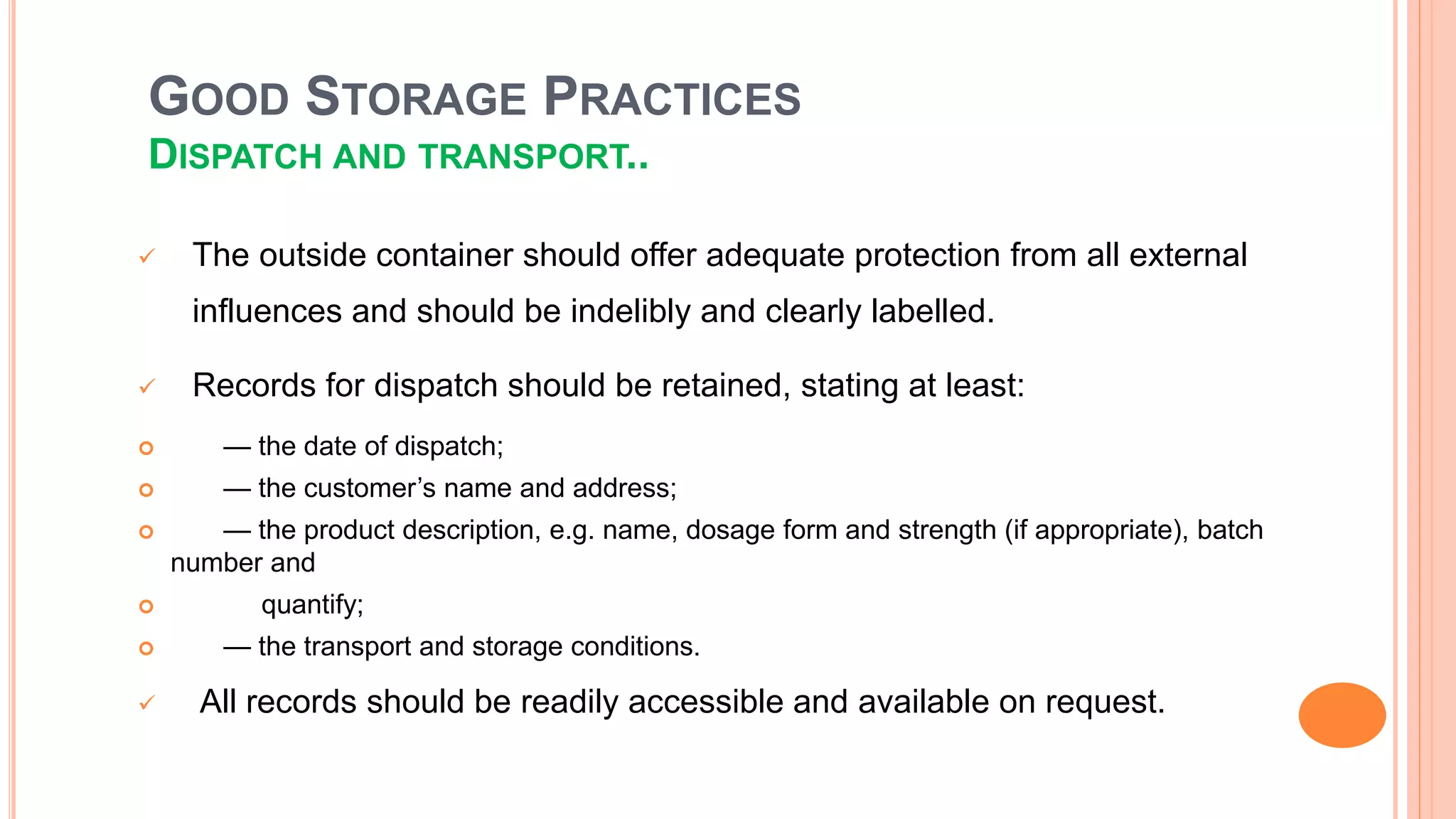 Good storage practices | PPTX