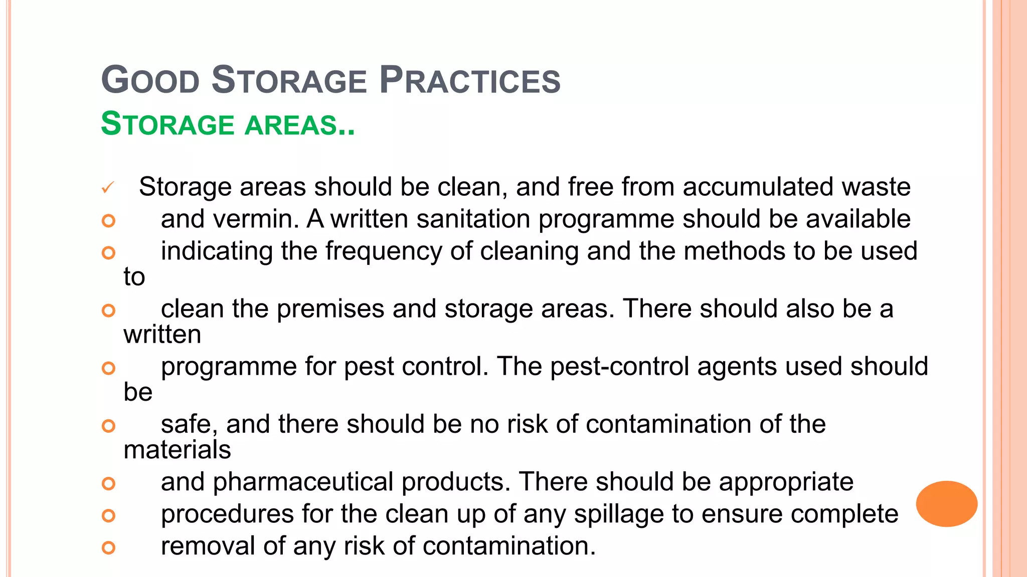 Good storage practices | PPTX