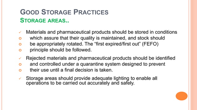 Good storage practices | PPTX