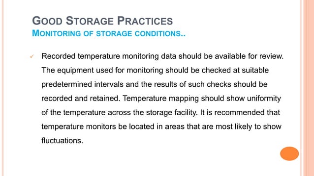Good storage practices | PPTX