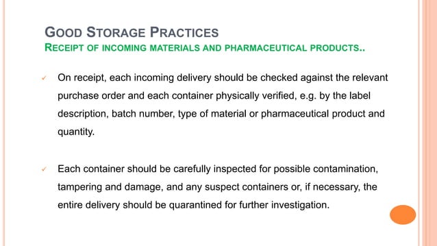 Good storage practices | PPTX