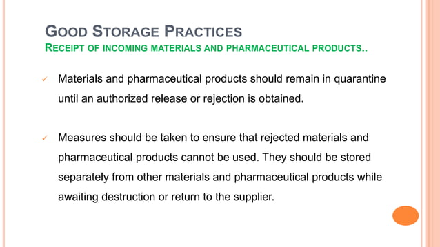 Good storage practices | PPTX