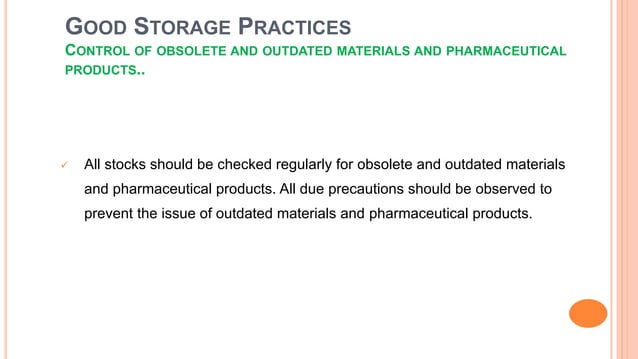 Good storage practices | PPTX