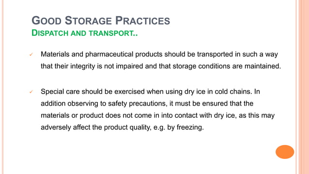 Good storage practices | PPT