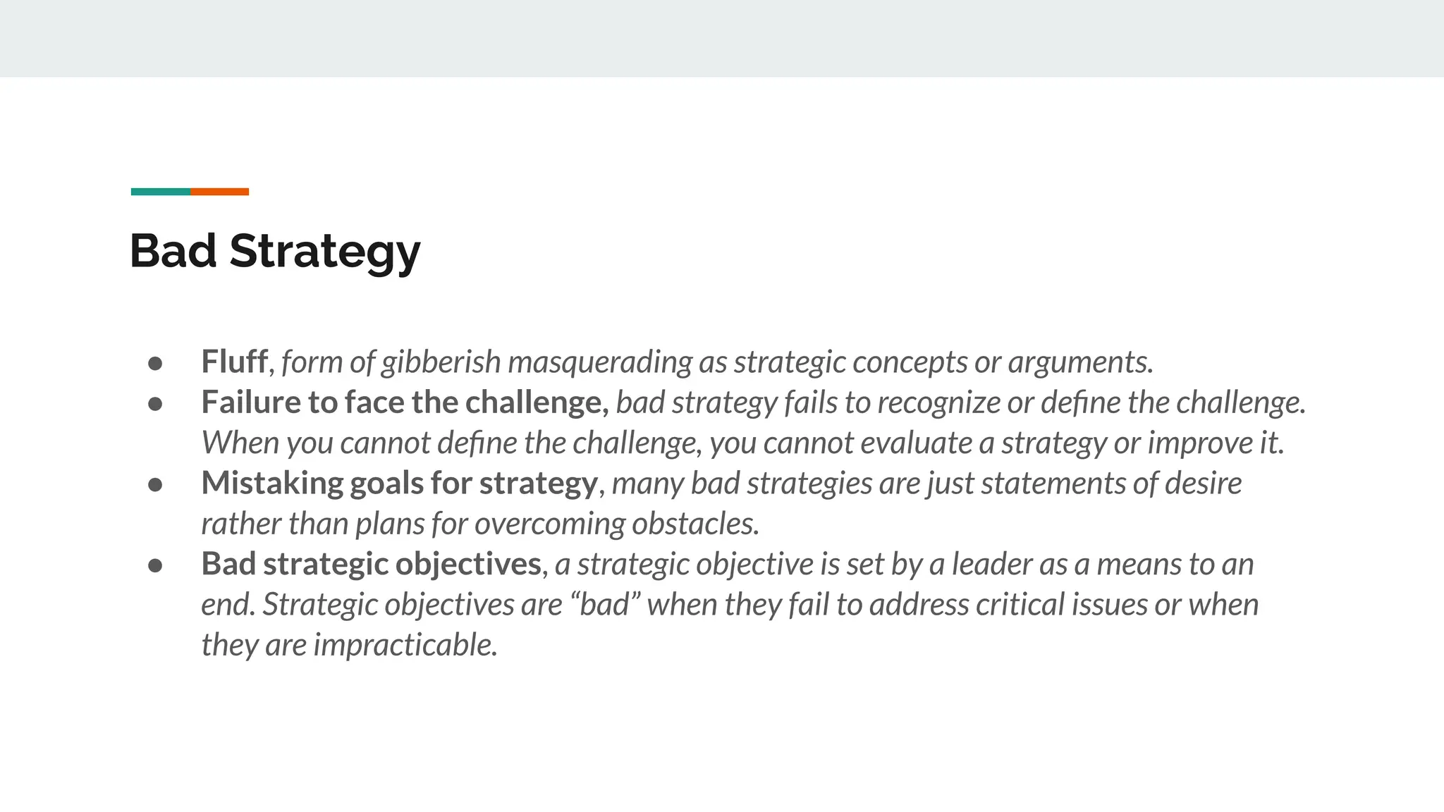 Ringkasan dari buku Good Strategy Bad Strategy | PPT