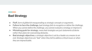 Ringkasan dari buku Good Strategy Bad Strategy | PPT