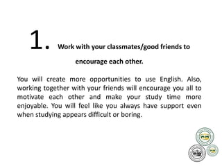 How to Develop Good Study Habits: For ESL Students | PPTX