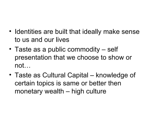 Good Taste – Bad Taste - AS COMMS | PPT