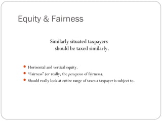 Principles of Good Tax Policy | PPT