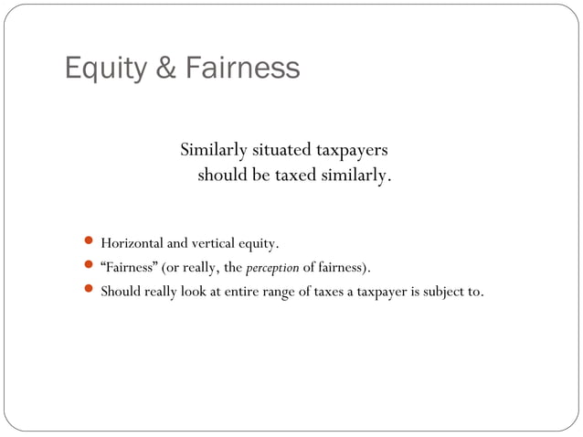 Principles of Good Tax Policy | PPT