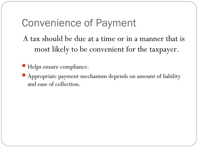 Principles of Good Tax Policy | PPT