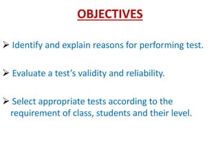Good test , Reliability and Validity of a good test | PPTX