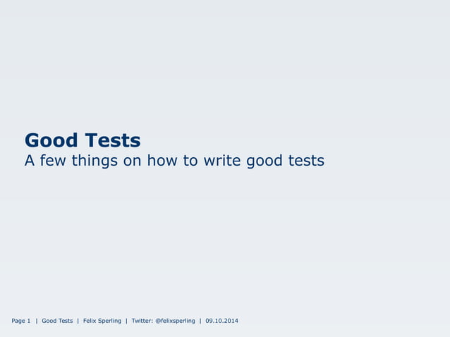 Goodtests | PPT