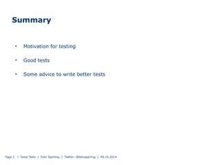 Goodtests | PPT