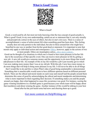 Good Uc Essay Examples | PDF