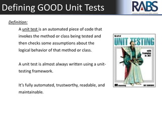 Good Unit Tests Ask For Quality Code | PPT