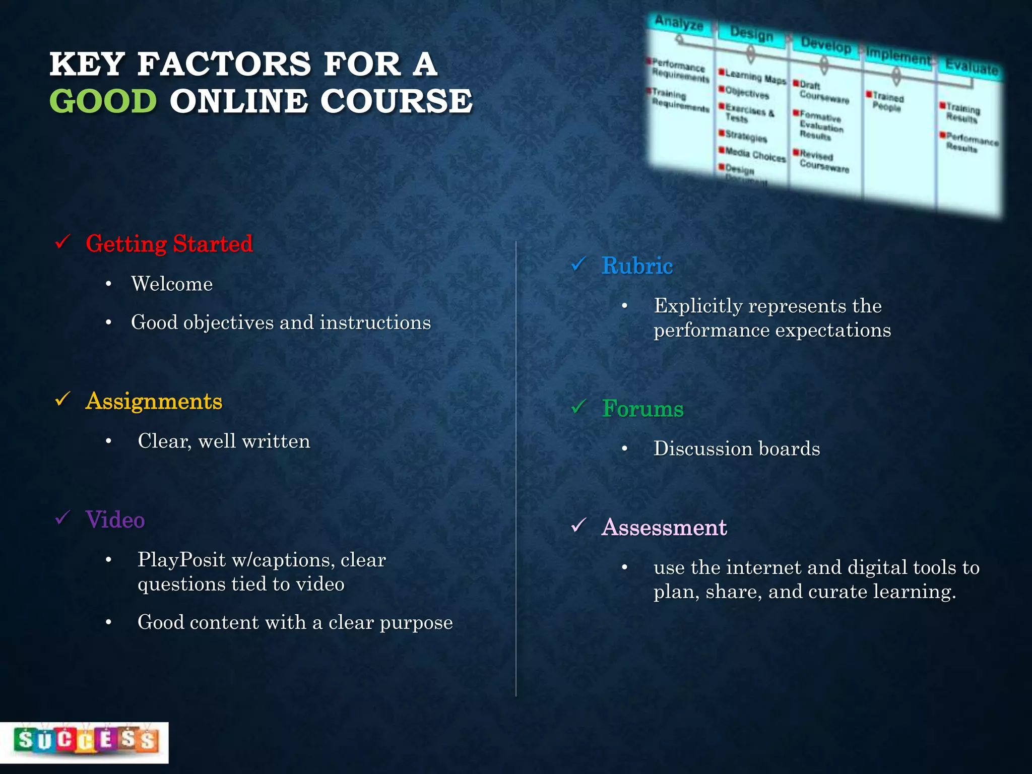 Good vs bad online course | PPTX