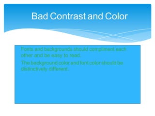 Good vs bad presentation | PDF